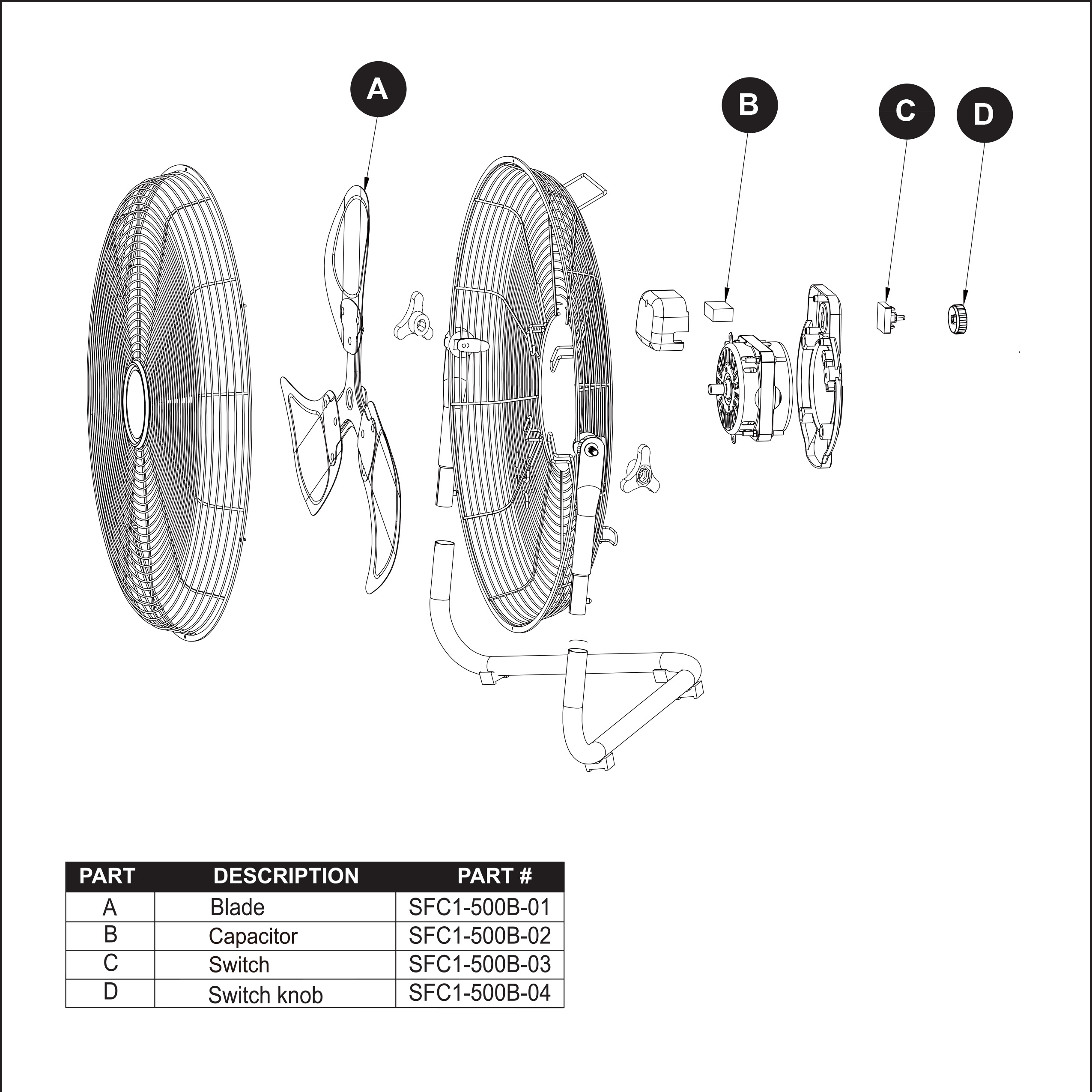 Utilitech Fan Replacement Parts UTILITECH 20 IN 3 SPEED Indoor Box Fan
